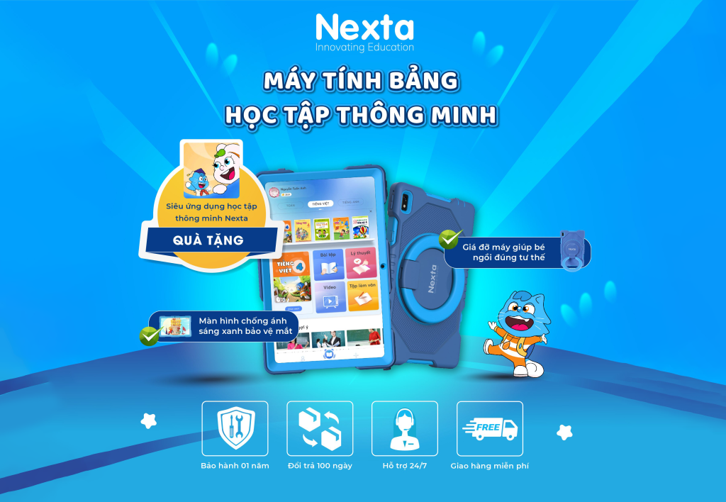 Máy tính bảng học tập Smart Study 1 - Nexta hệ sinh thái giải pháp giáo dục toàn diện